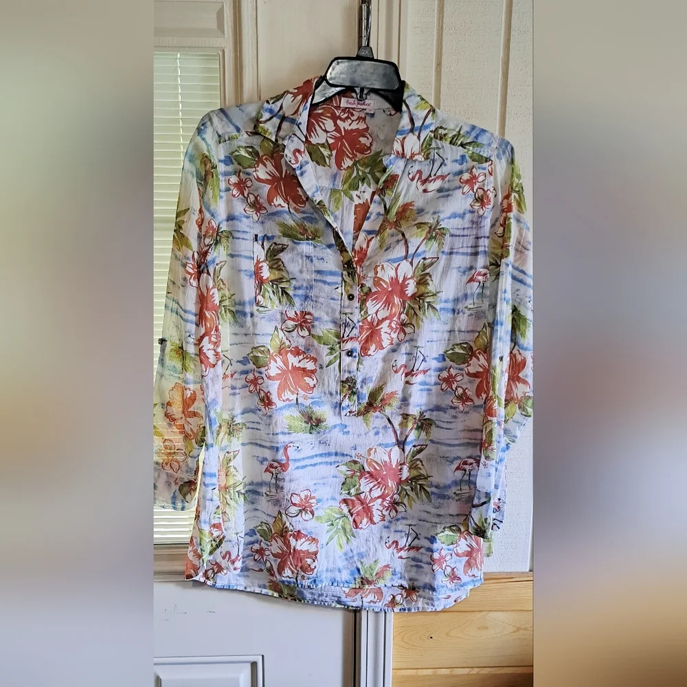 fresh produce | Tops | Fresh Produce Tunic Top Roll Tab Long Sleeve ...